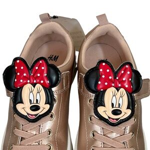 H&M | Shoes | Hm X Disney Minnie Mouse Girls Rose Gold Sneakers | Poshmark